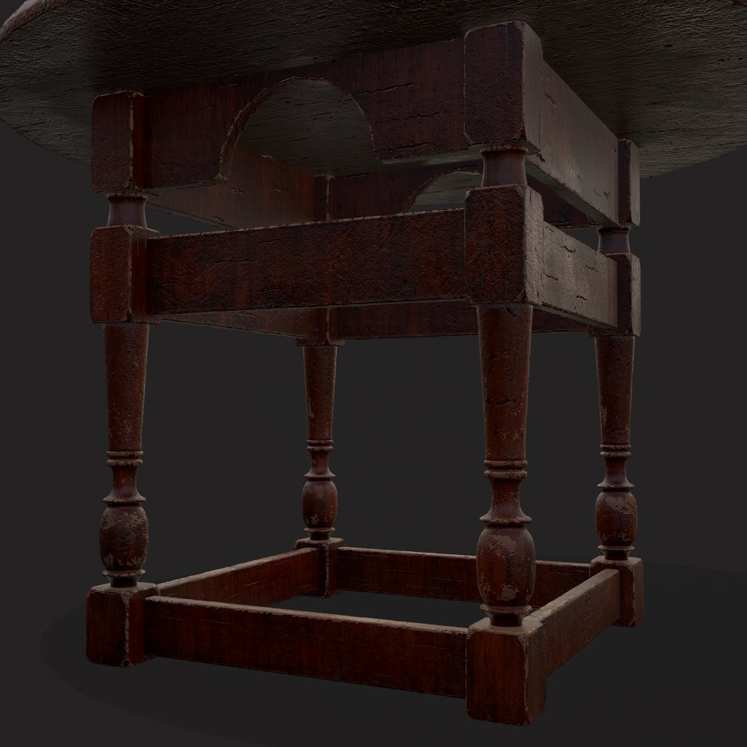 Rustic Elegant Medieval Round Table 3D - TurboSquid 1908855