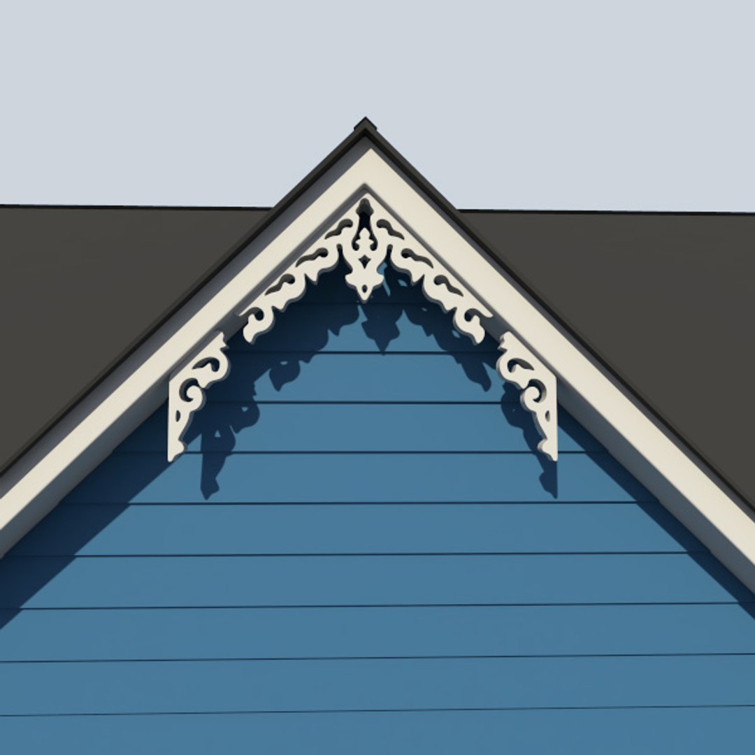 decorative gable 3d max