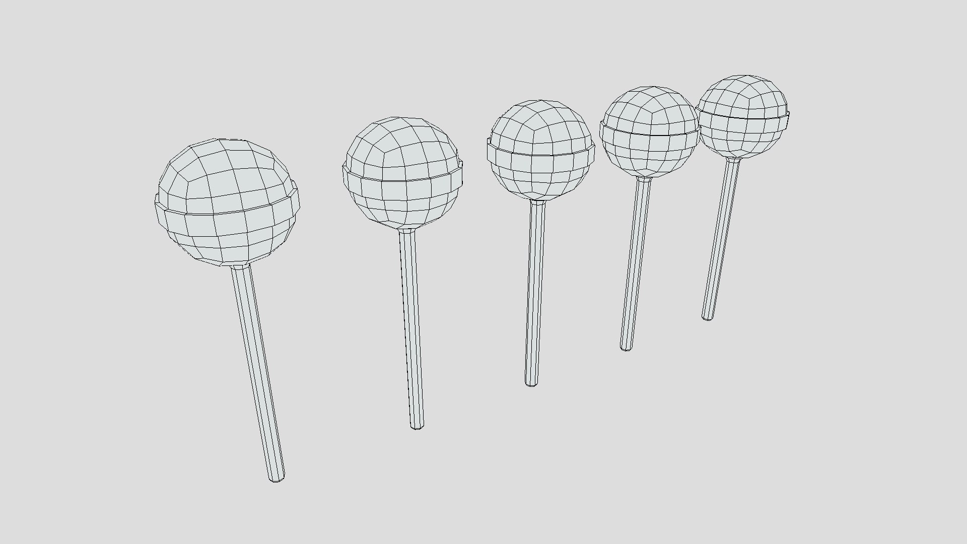 Low Poly Cartoon Lollipops Model - TurboSquid 1845343