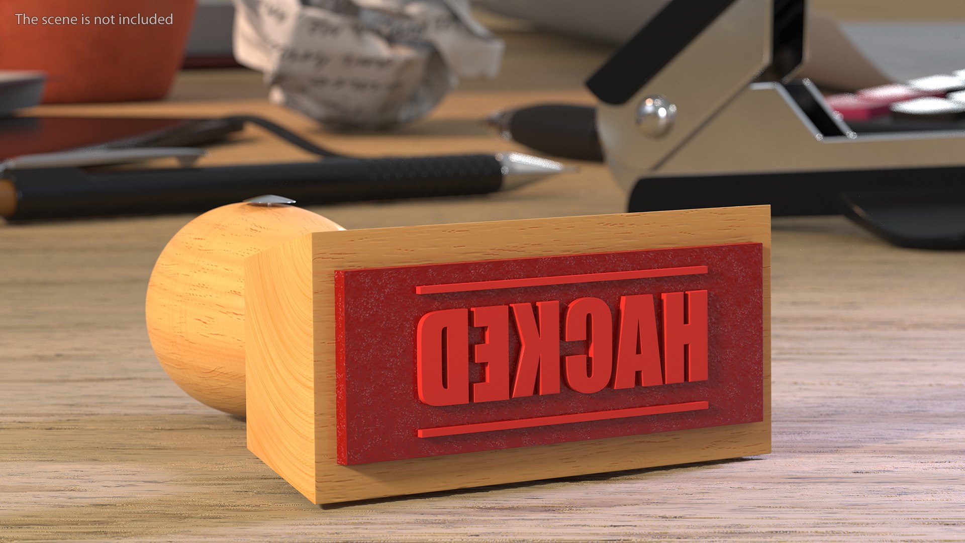 3D Stamp With Wood Handle And Inkpad Hacked - TurboSquid 1814939