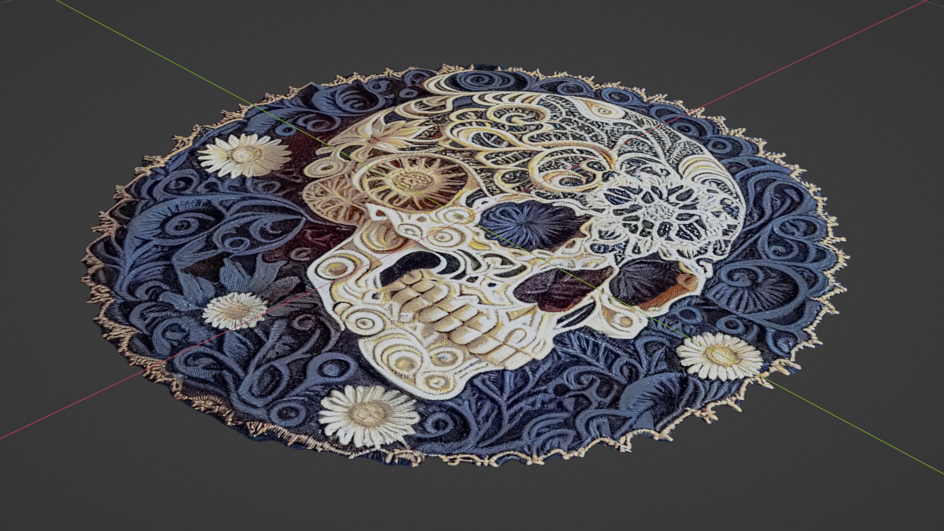 Skull Embroidered Patch Sticker 3D - TurboSquid 2069995