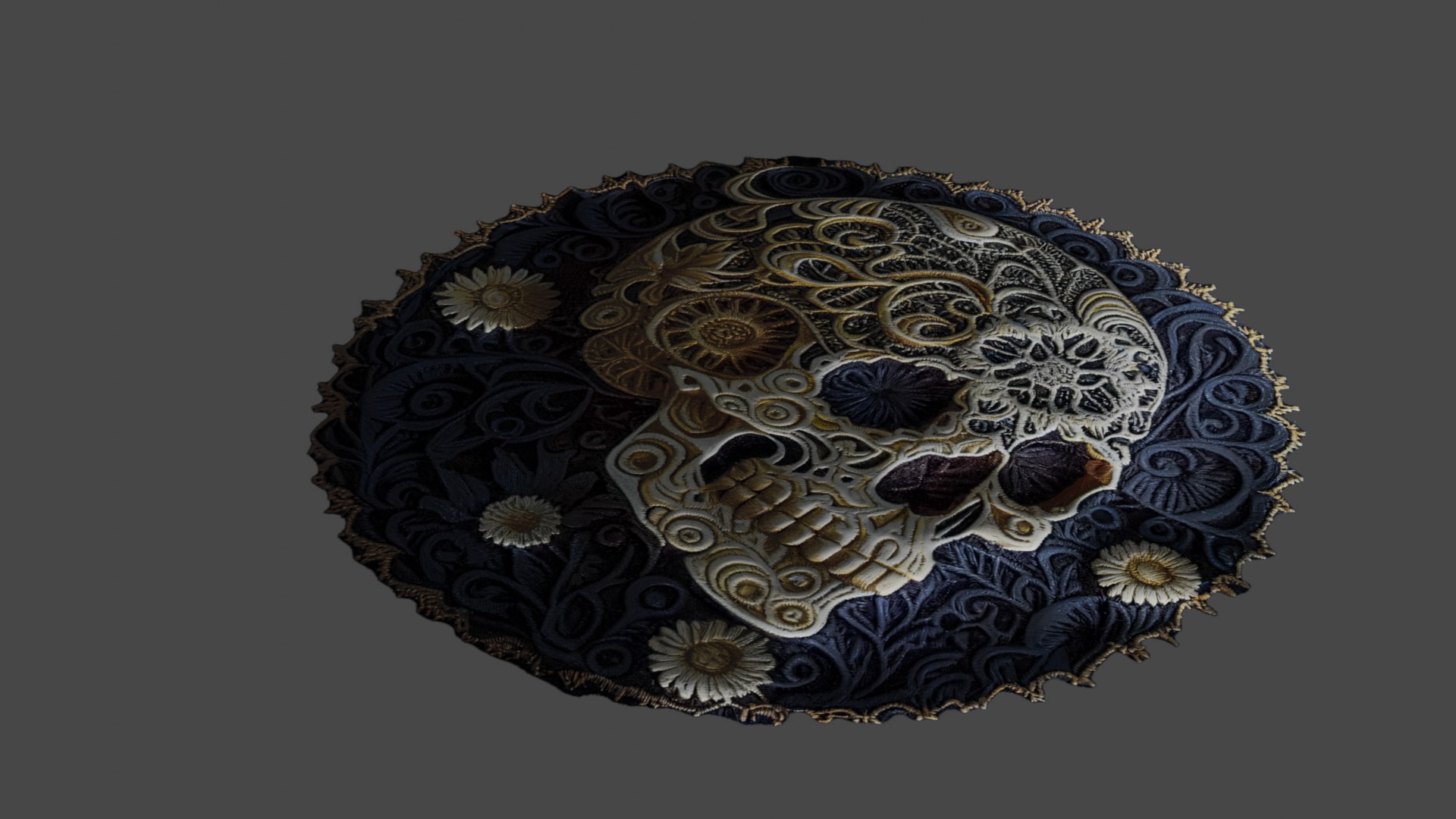 Skull Embroidered Patch Sticker 3D - TurboSquid 2069995
