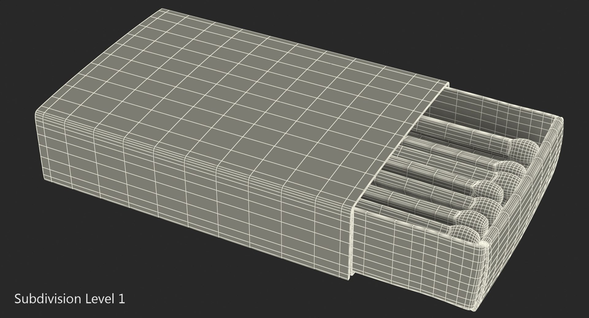 Matchsticks cardboard matchbox stick 3D model - TurboSquid 1384180