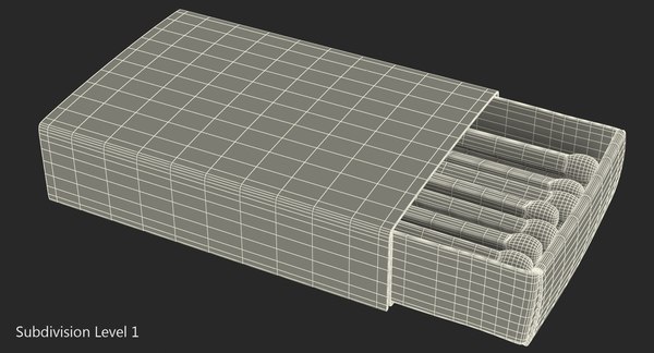 Matchsticks cardboard matchbox stick 3D model - TurboSquid 1384180