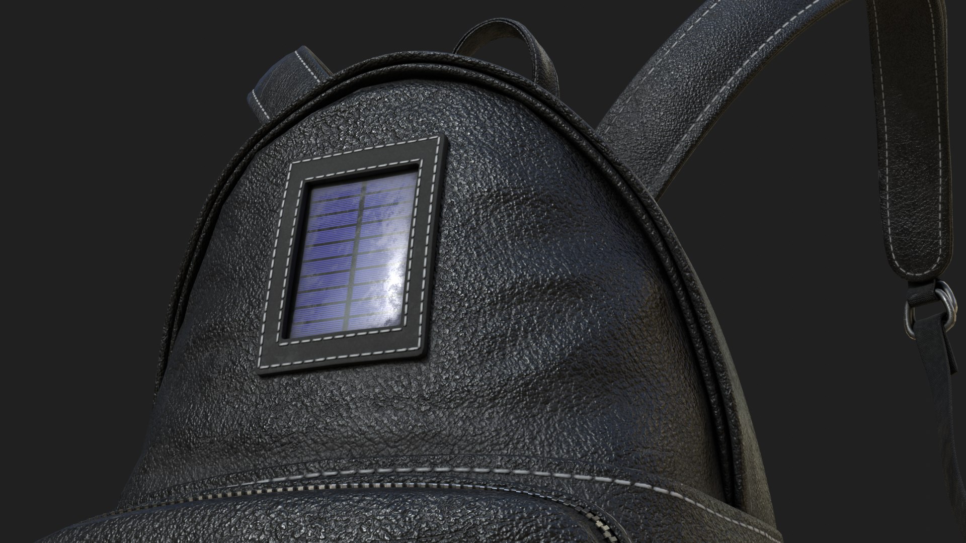3D Backpack Leather Realistic Model - TurboSquid 1487885