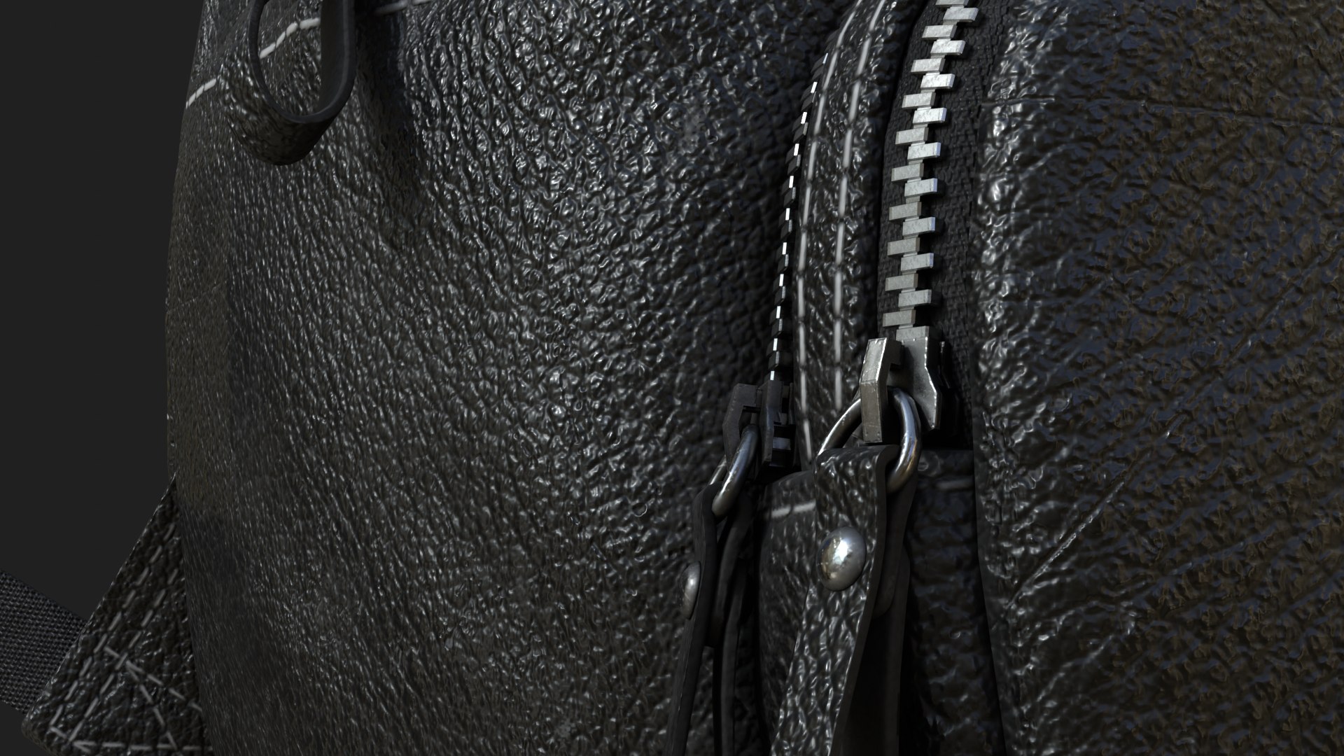 3D Backpack Leather Realistic Model - TurboSquid 1487885