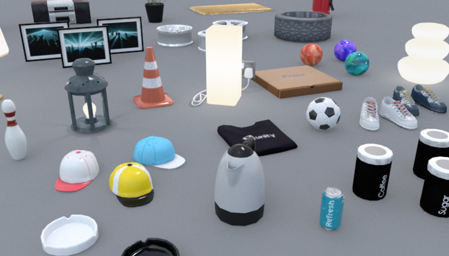 3d Fbx Props Ash Trays