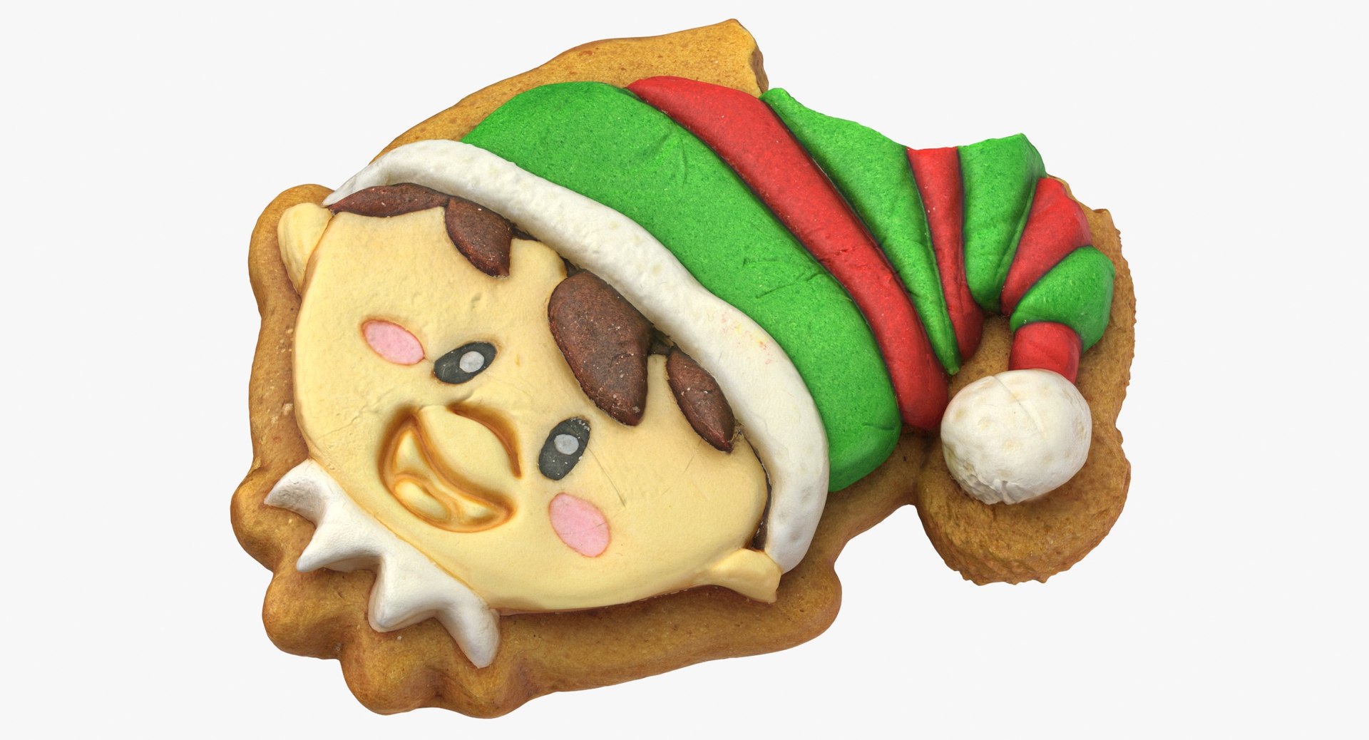 3D Model Elf Gingerbread Cookie 01 Bitten - TurboSquid 1997391