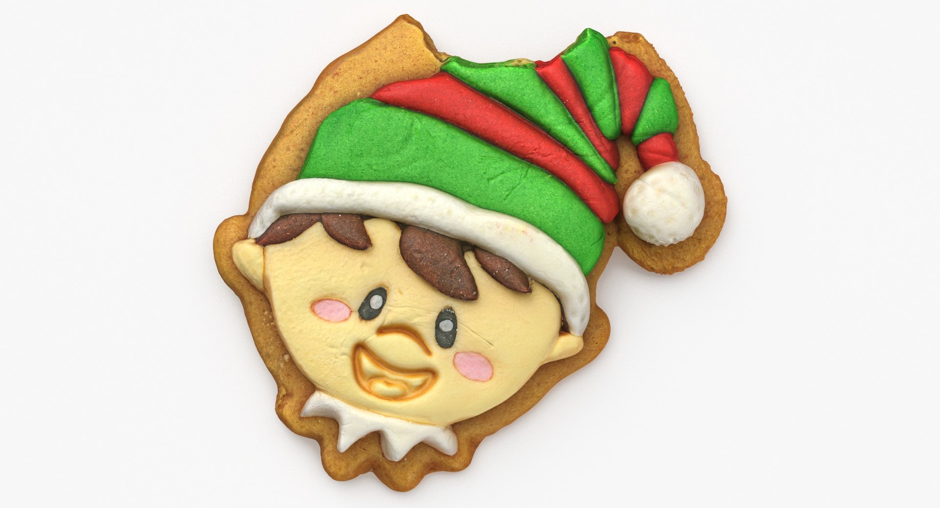 3D model Elf Gingerbread Cookie 01 Bitten - TurboSquid 1997391