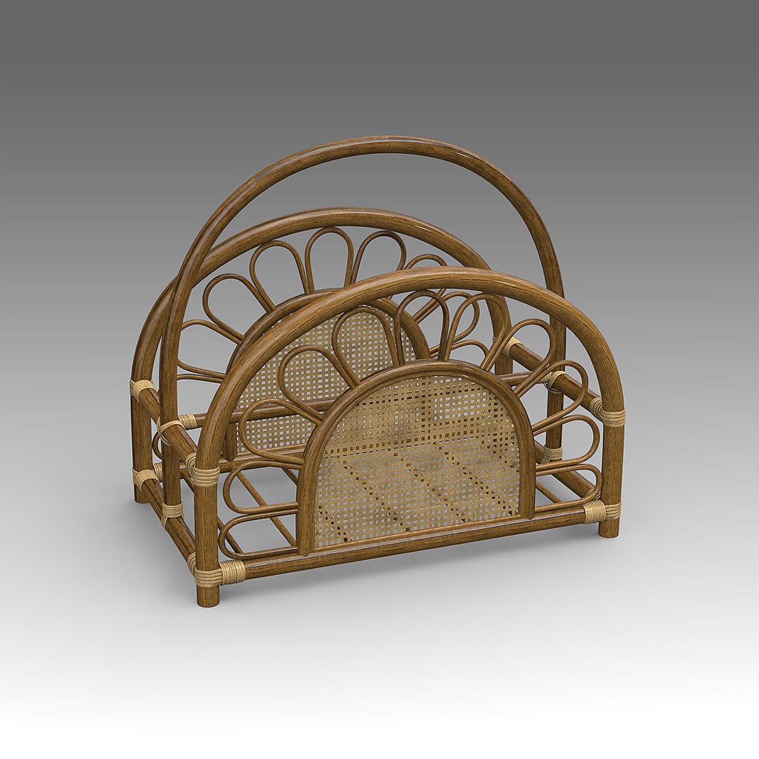 3d model rotang magazine rack