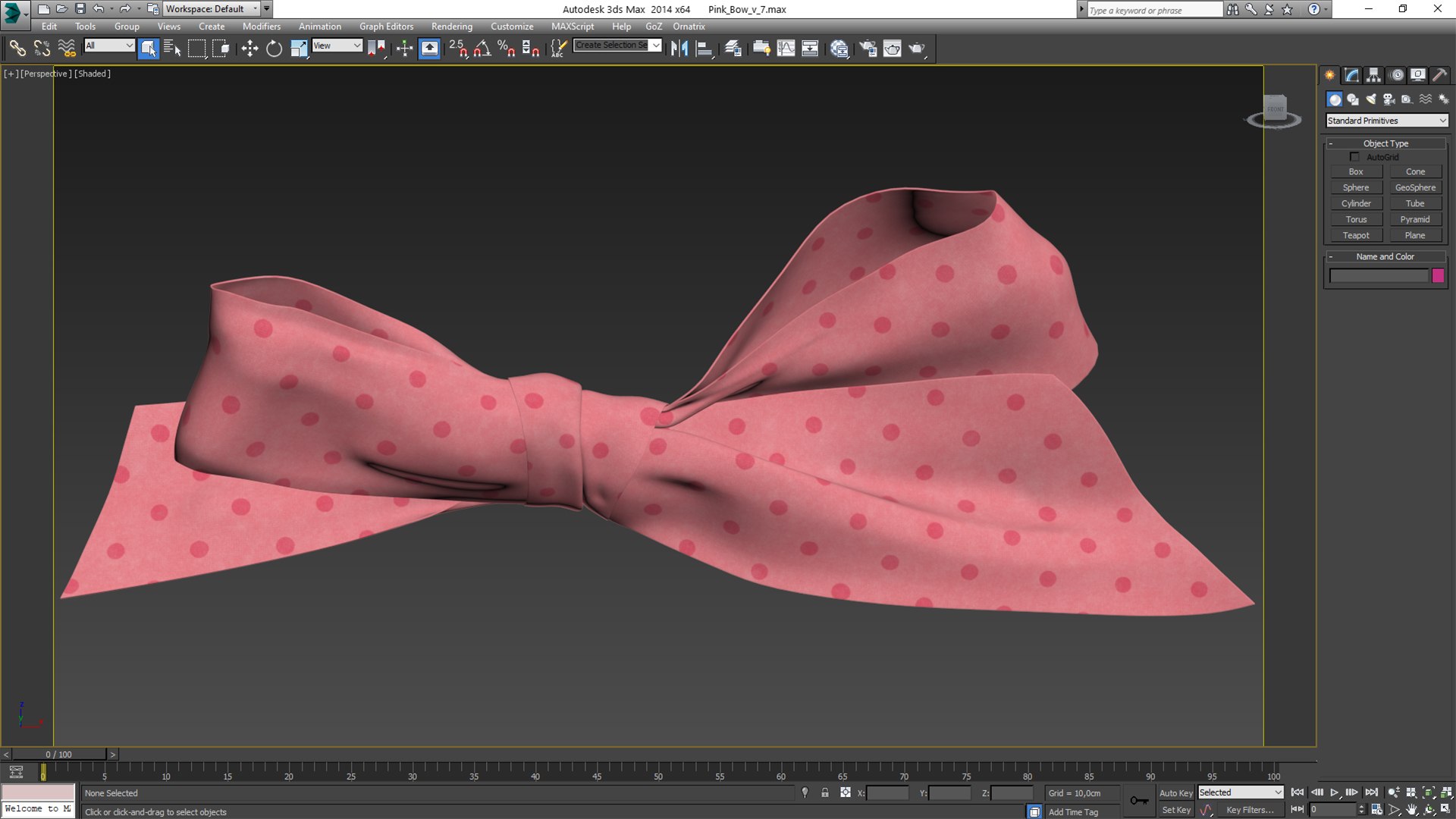 3D Model Pink Bow V 7 - TurboSquid 1654861