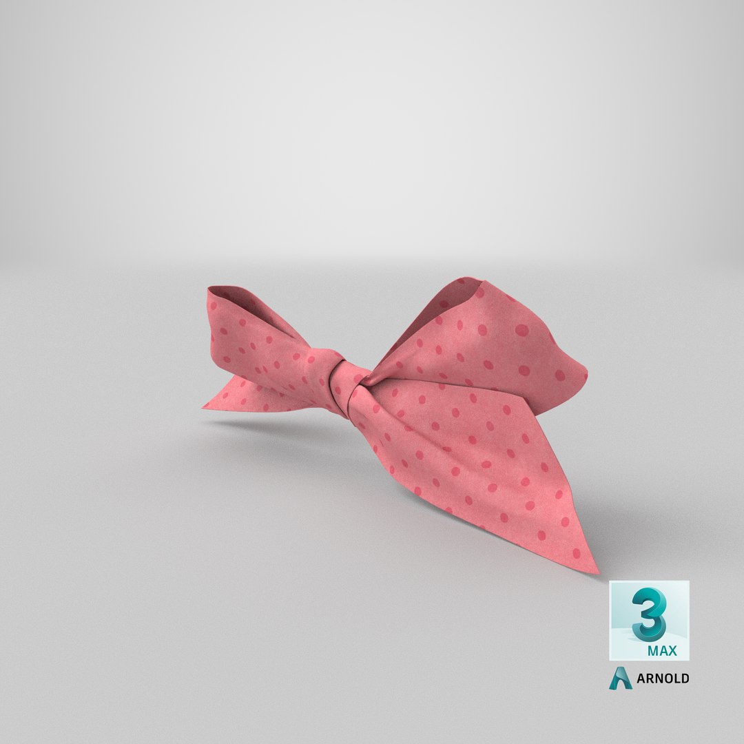 3D Model Pink Bow V 7 - TurboSquid 1654861