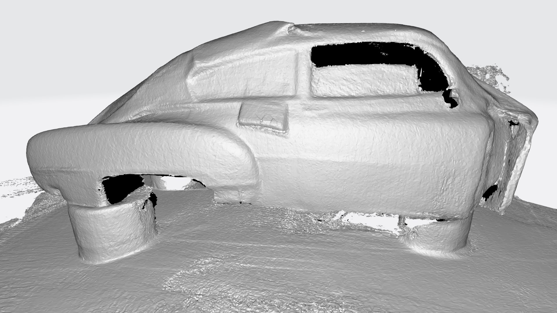 3D Wrecked Car Over Barrels - TurboSquid 1970364