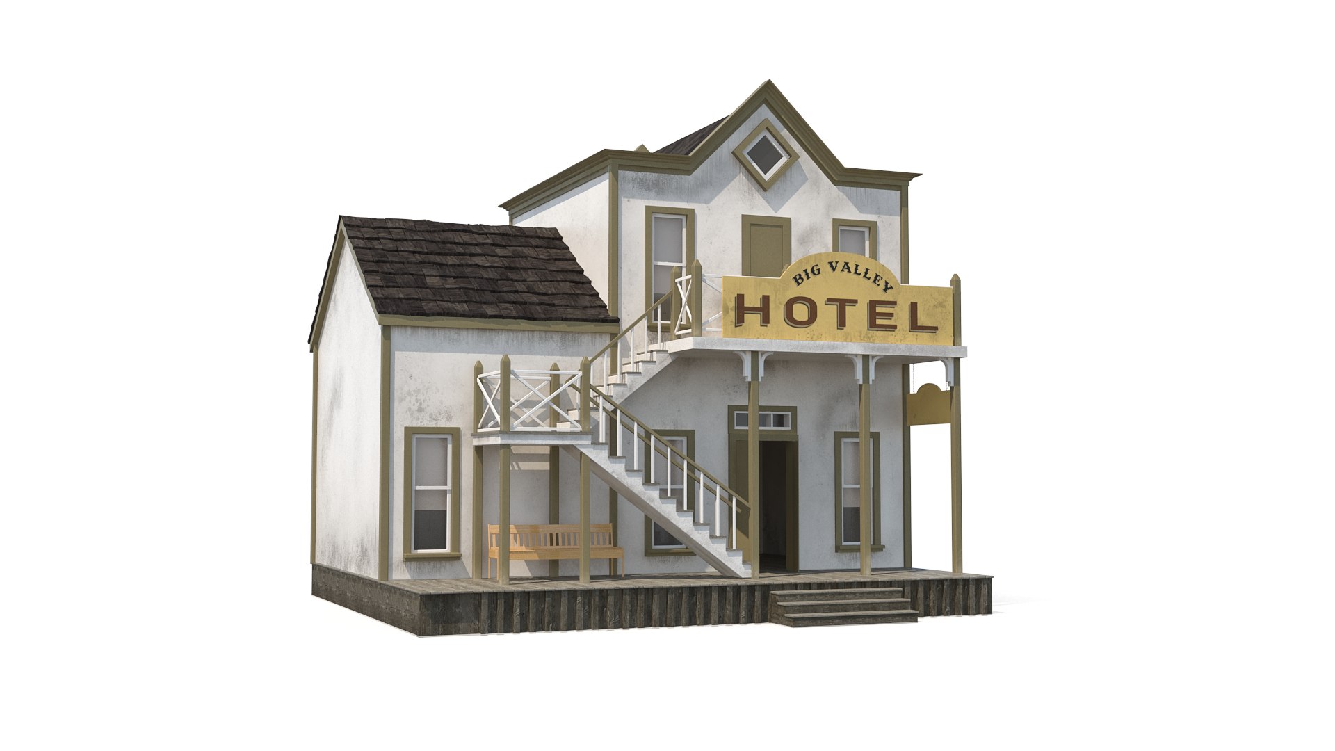 3D Wild West Hotel - TurboSquid 2091558