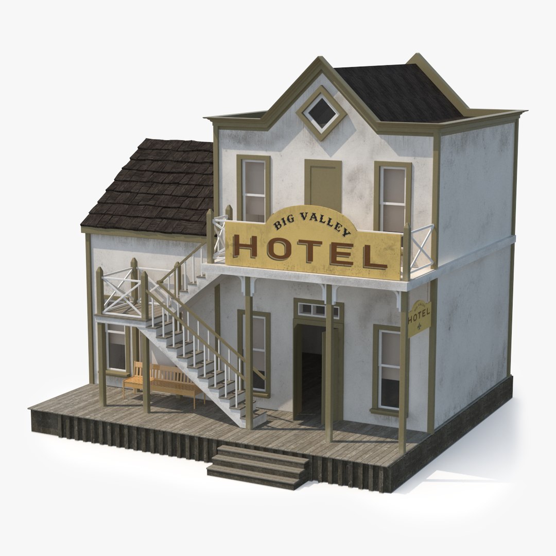 3D Wild West Hotel - TurboSquid 2091558