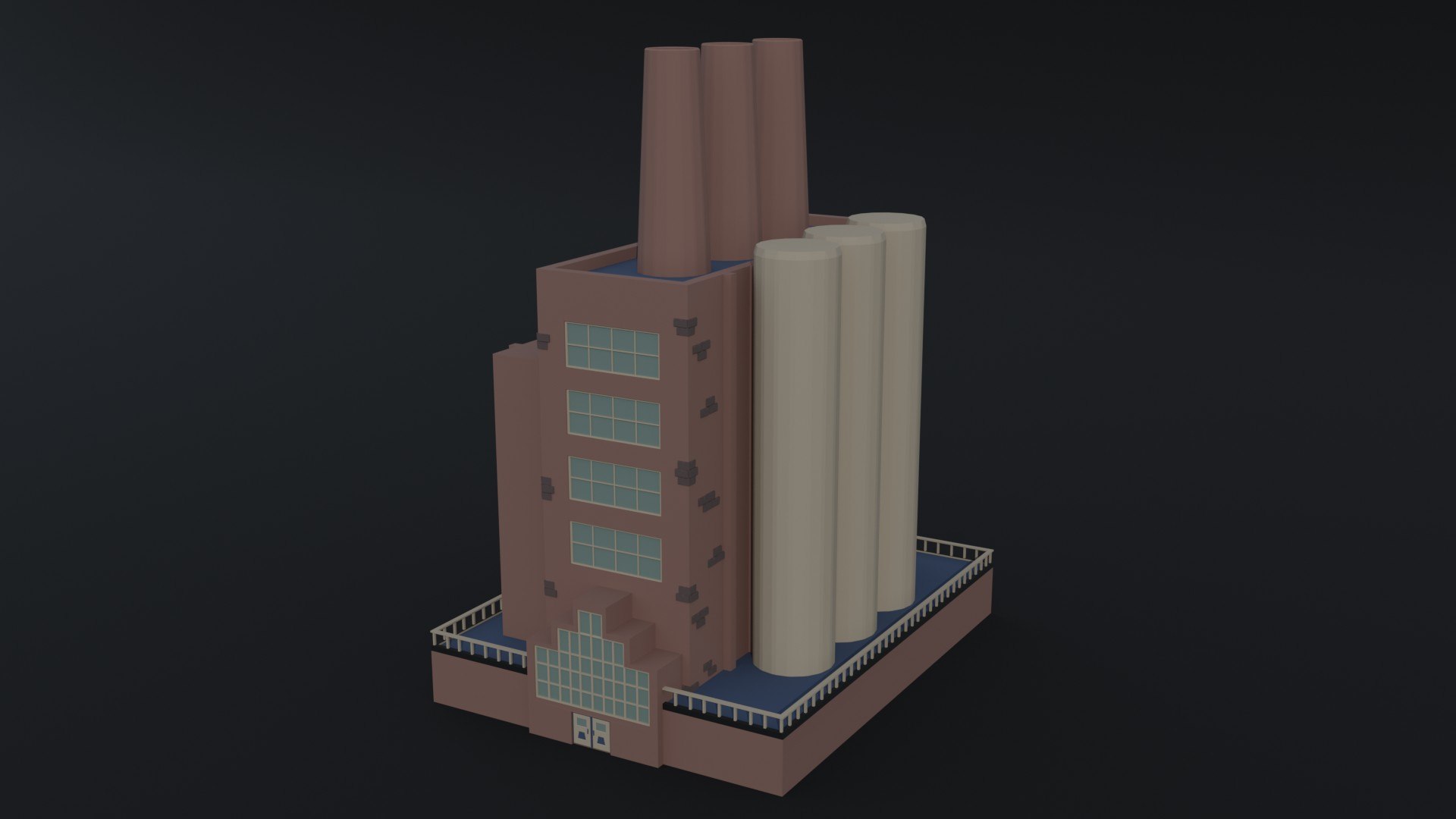 3D Cartoon Factory Model - TurboSquid 1684006