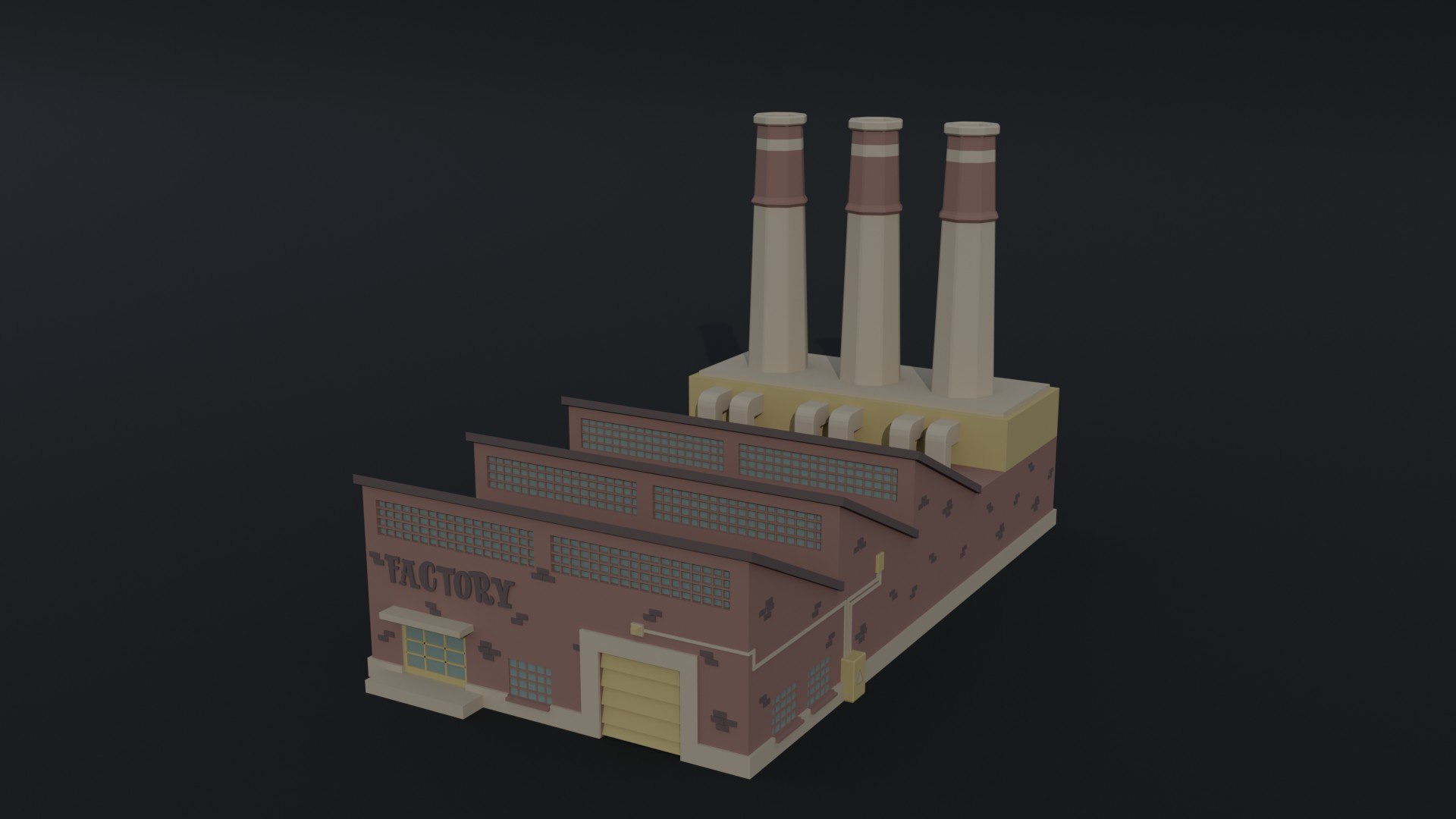 3D Cartoon Factory Model - TurboSquid 1684006