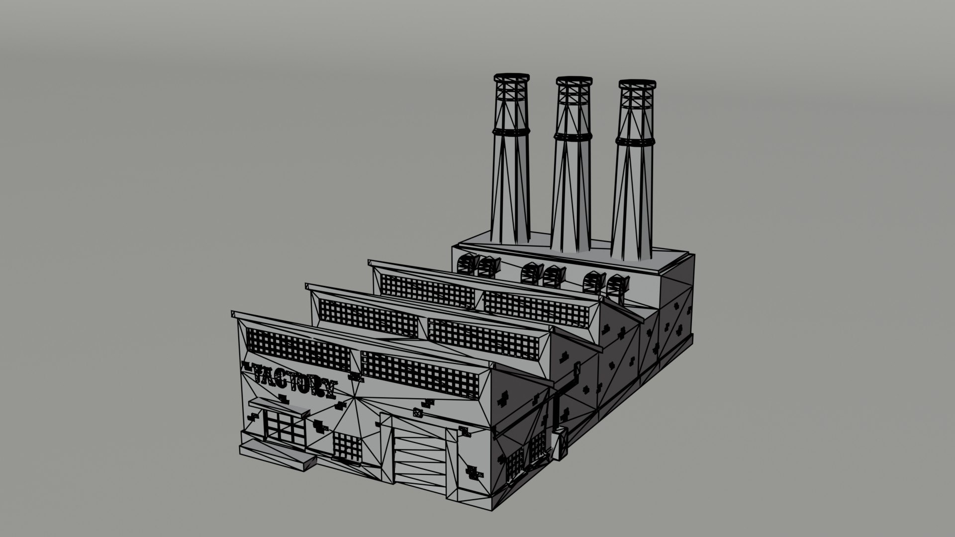 3D Cartoon Factory Model - TurboSquid 1684006