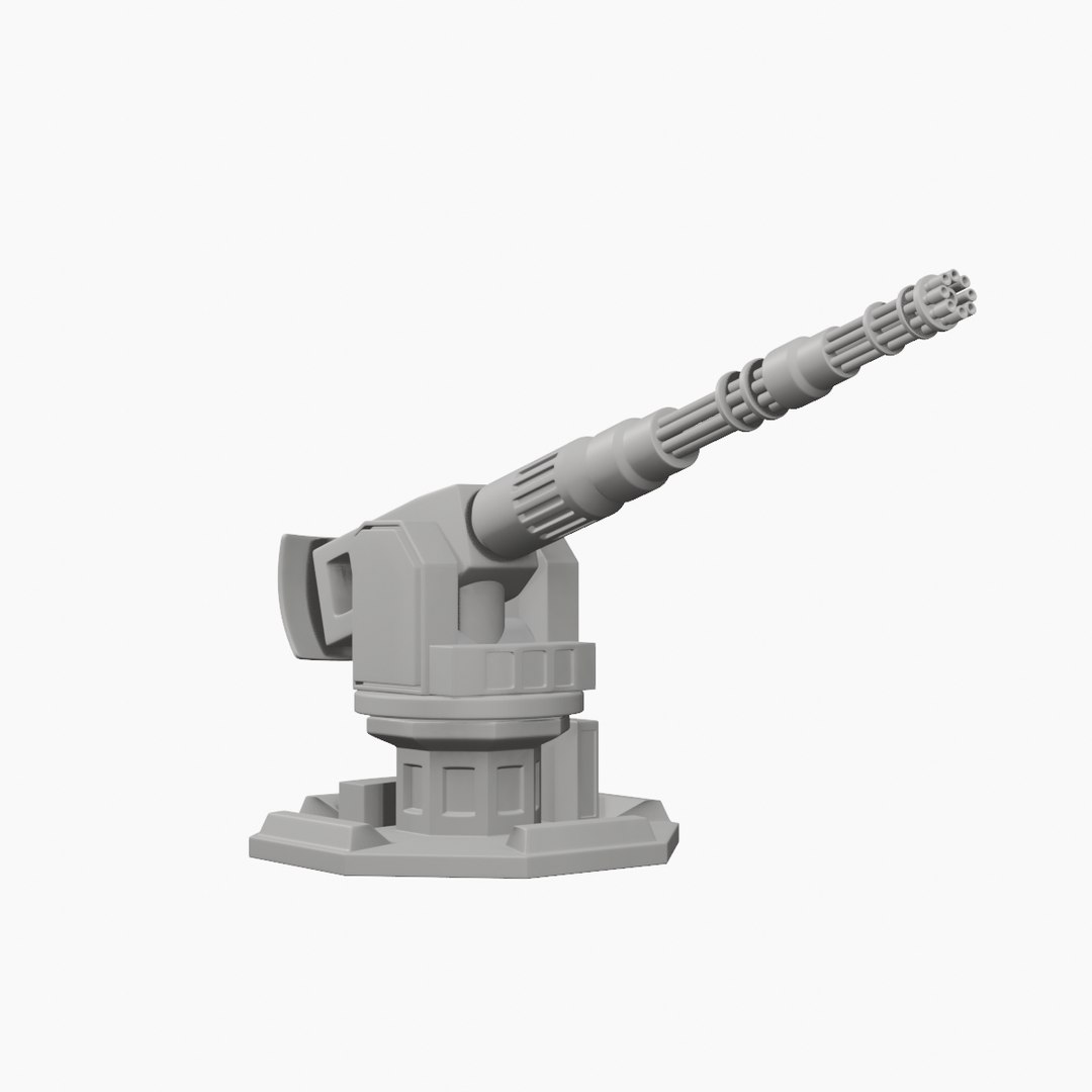 Battle Gun Turret 3D Model - TurboSquid 2248641