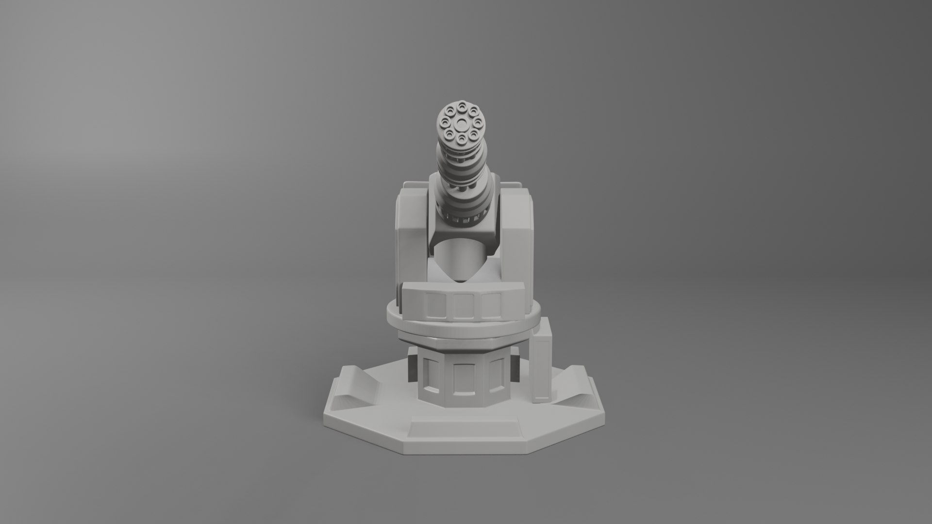 Battle Gun Turret 3D Model - TurboSquid 2248641