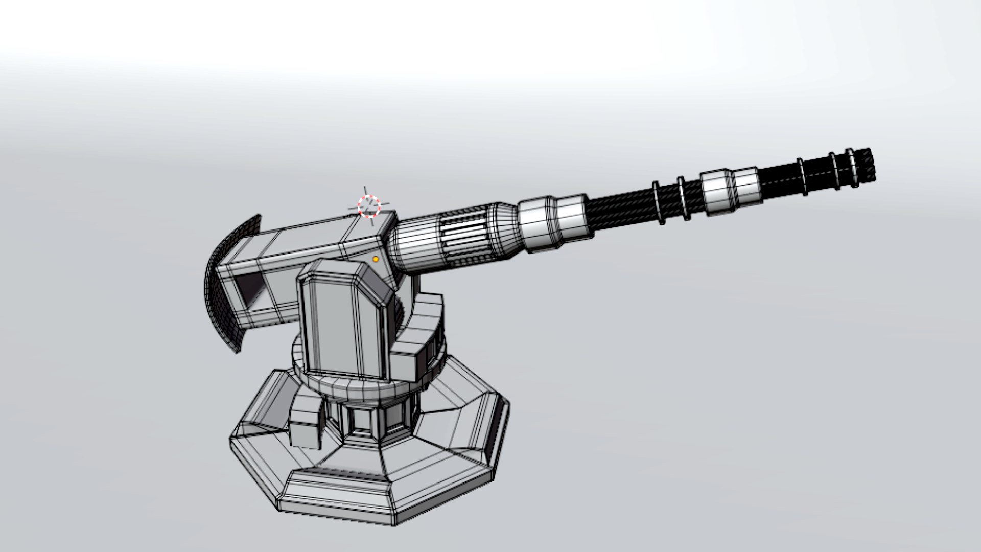 Battle Gun Turret 3D Model - TurboSquid 2248641