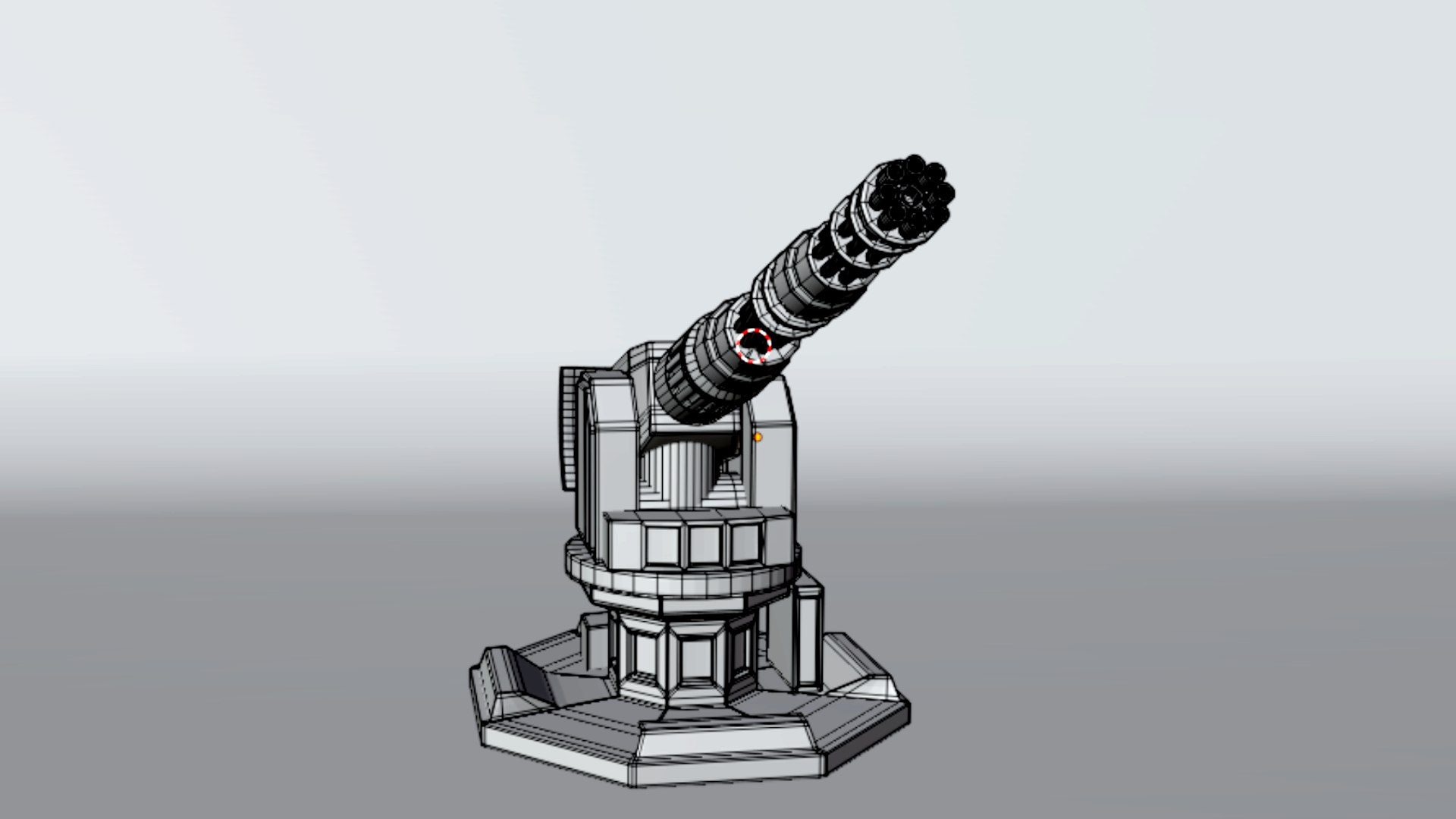 Battle Gun Turret 3D Model - TurboSquid 2248641