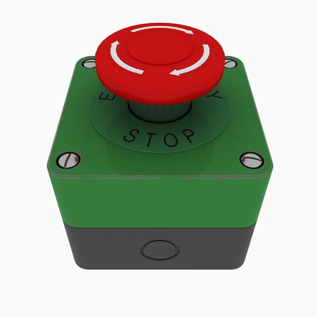 Emergency push button 3D - TurboSquid 1515782