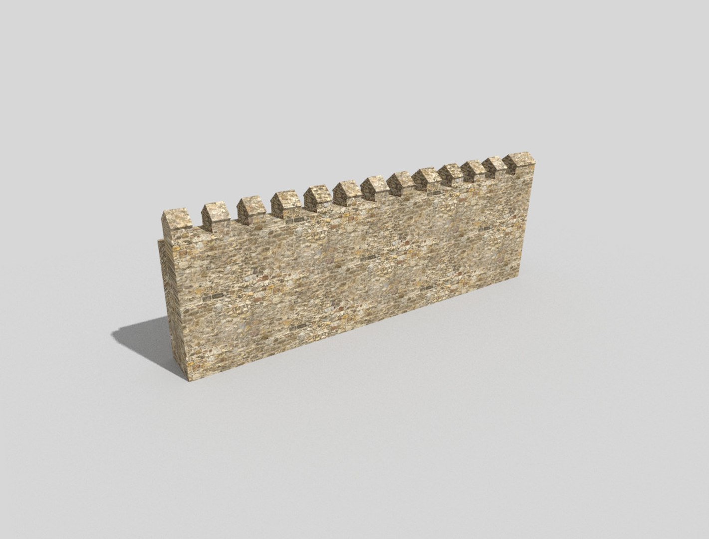 Castle Wall 3d Model