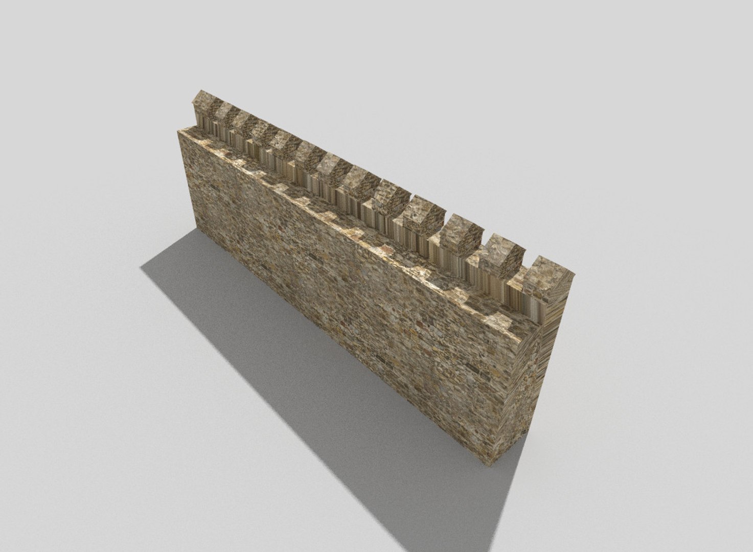 Castle Wall 3d Model