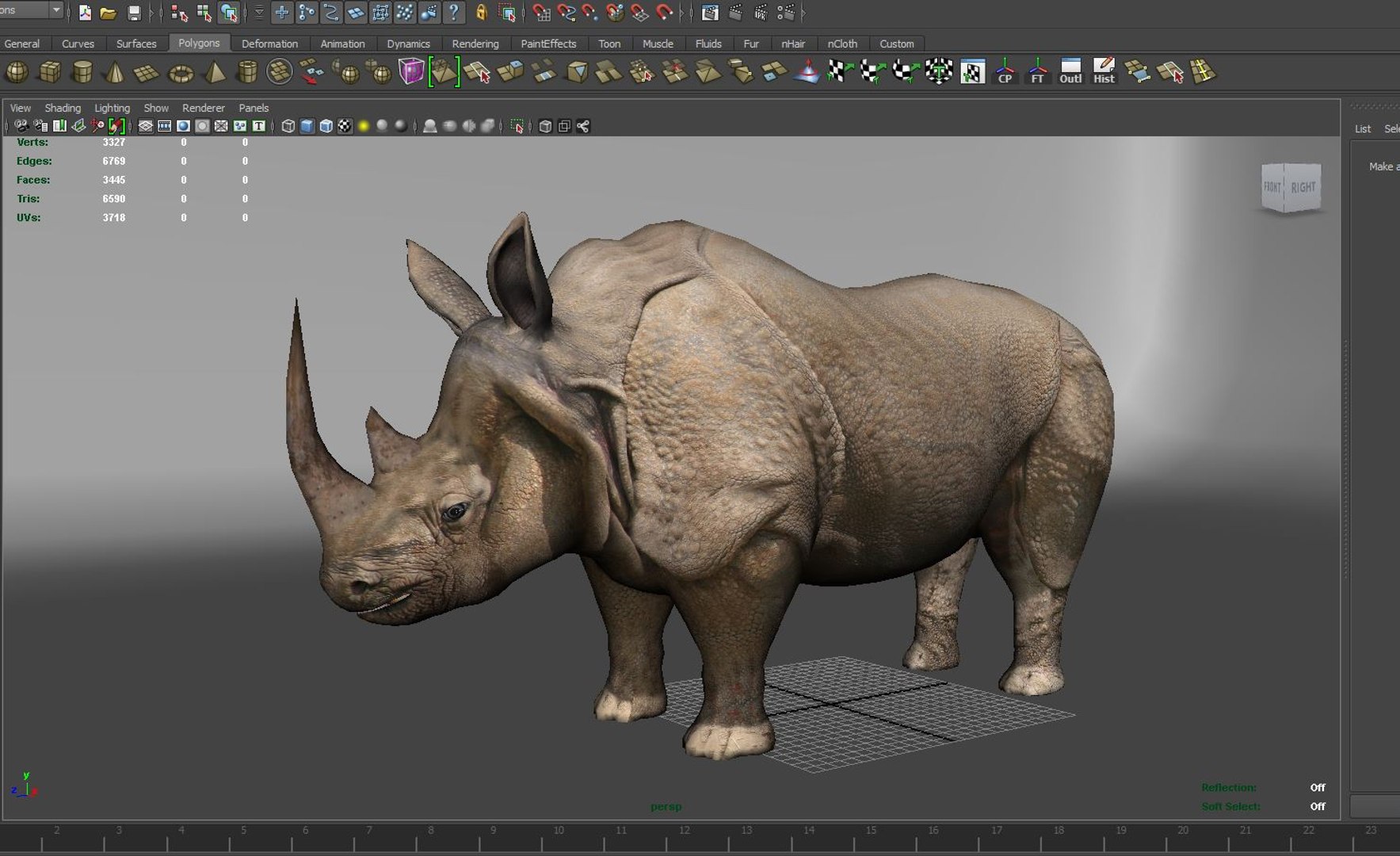 3D Realistic Rhino - TurboSquid 1264135
