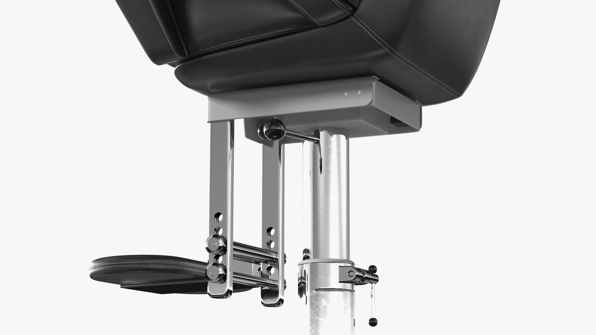 3D Captain Helm Chair With Footrest Black - TurboSquid 2337837