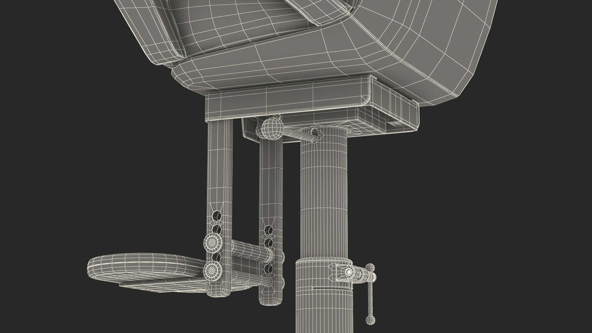 3D Captain Helm Chair With Footrest Black - TurboSquid 2337837