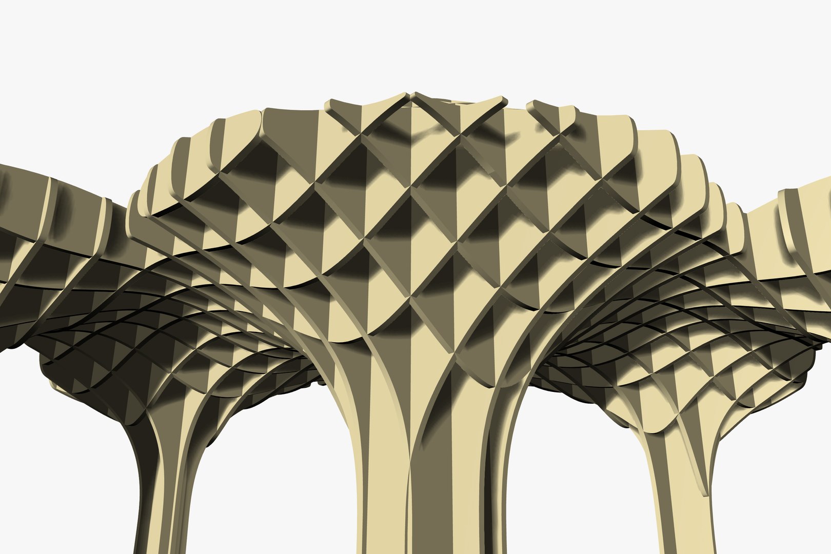3D Waffle Structure Complex Canopy Model - TurboSquid 1969262