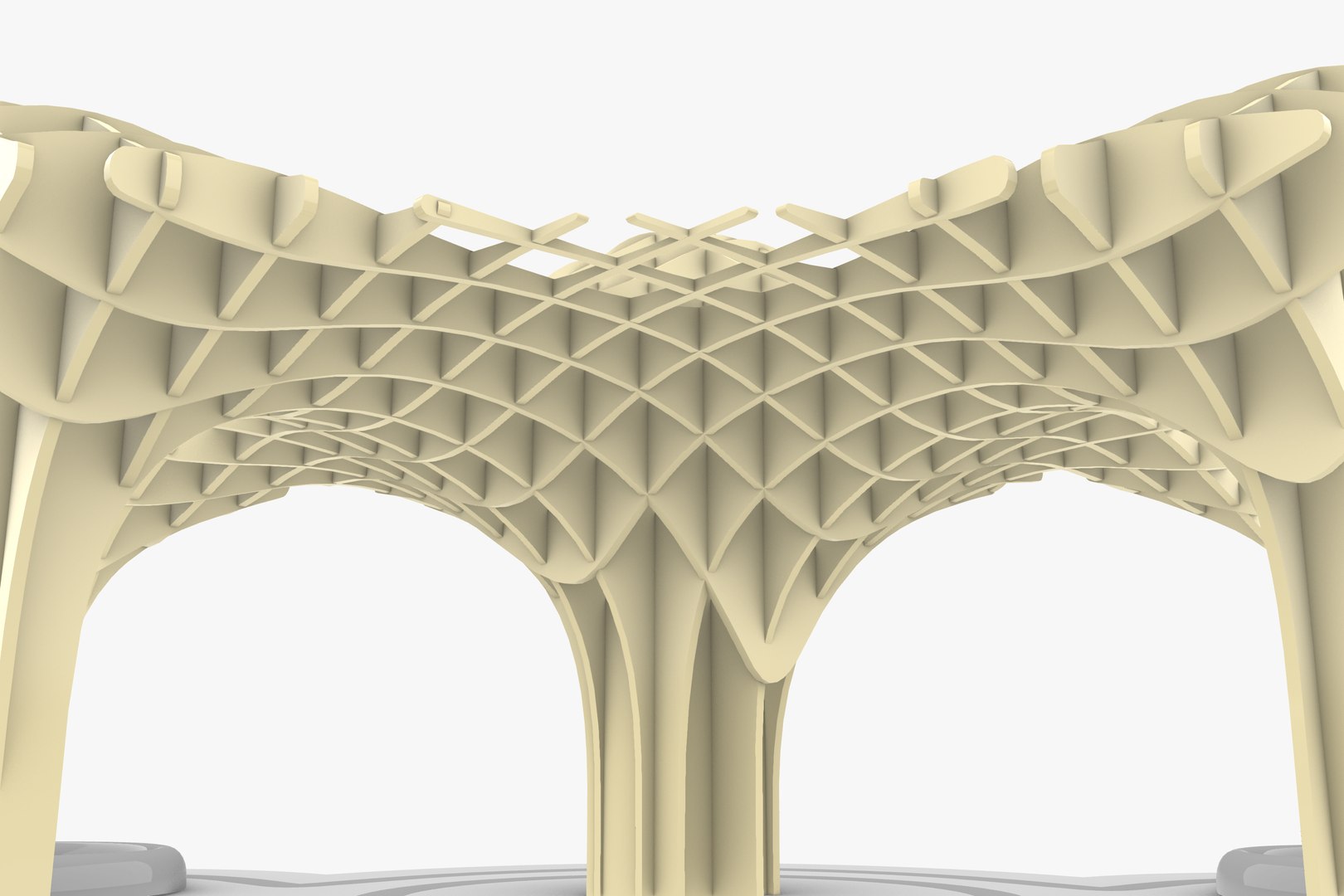 3D Waffle Structure Complex Canopy Model - TurboSquid 1969262