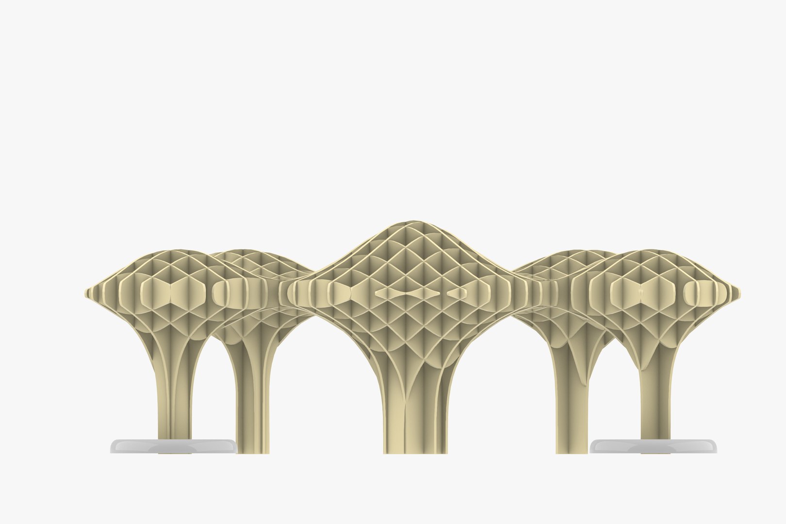 3D Waffle Structure Complex Canopy Model - TurboSquid 1969262