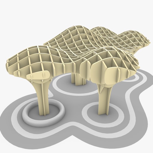Waffle Structure Complex Canopy3D模型 - TurboSquid 1969262