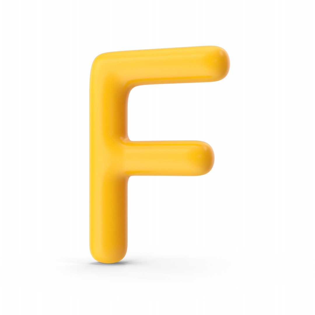 3D Letter F Orange - TurboSquid 1865766