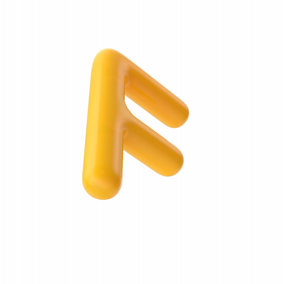 3D Letter F Orange - TurboSquid 1865766