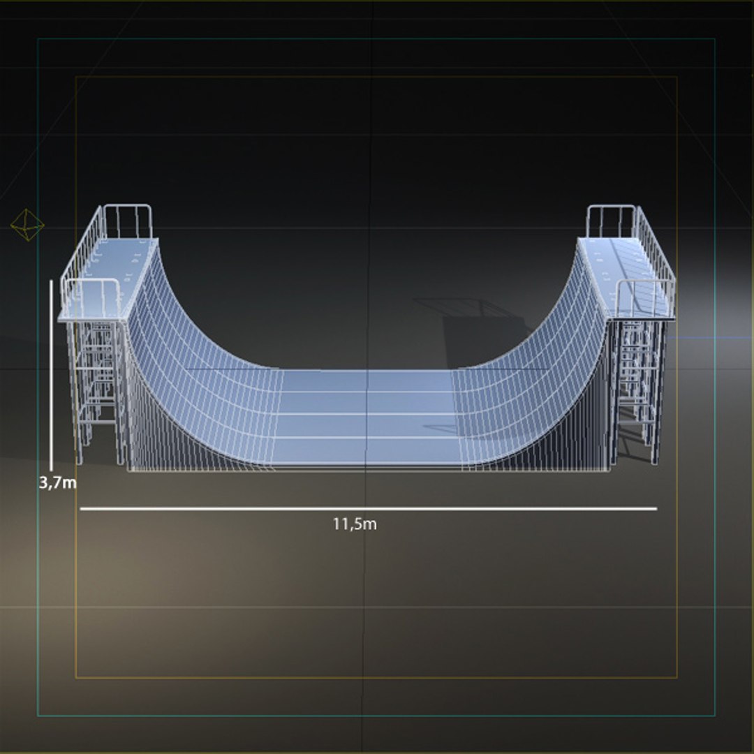 3d Model Skatepark Ramp 1