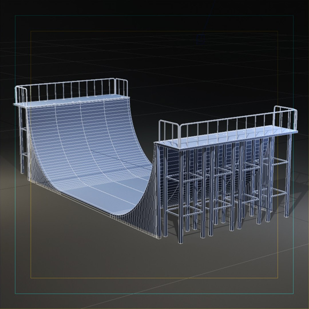 3d Model Skatepark Ramp 1