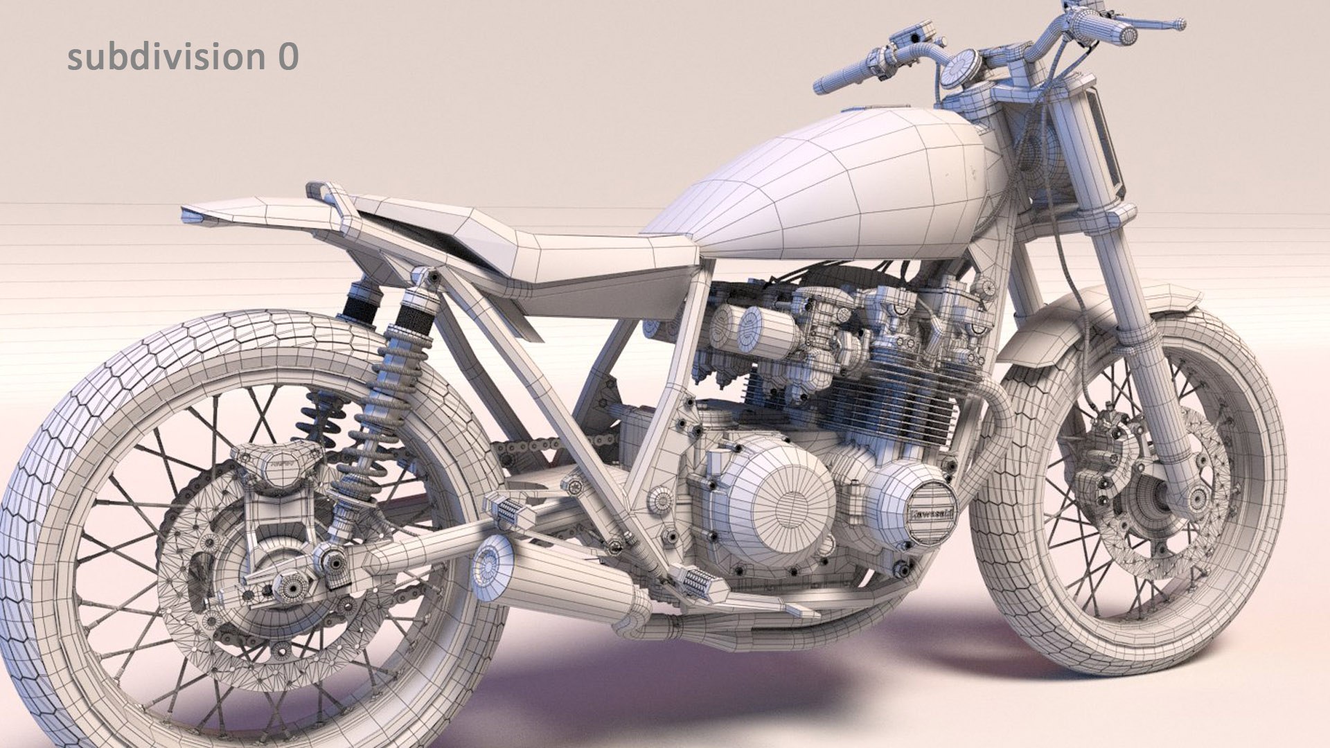 3D kawasaki kz scrambler - TurboSquid 1649488