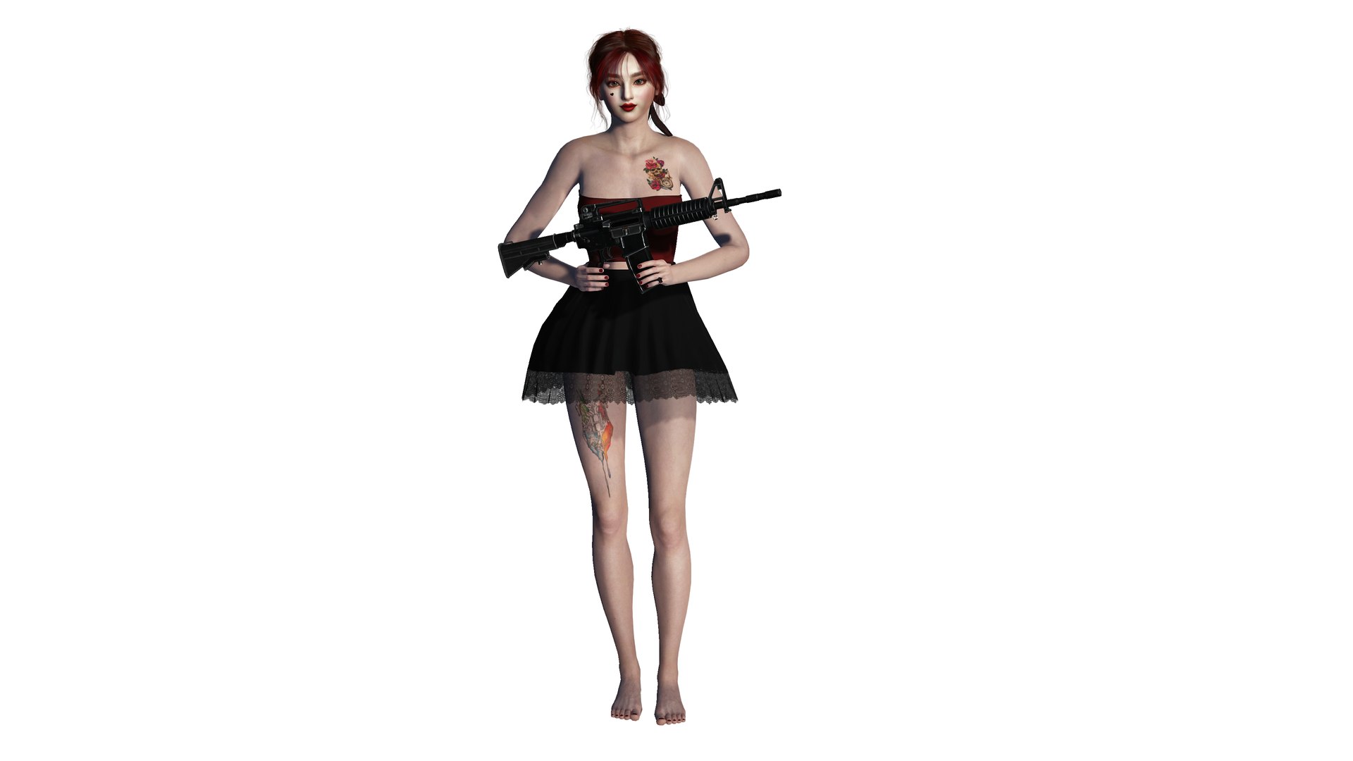 3D 3D AAA Realistic Female Character - Biker Girl - TurboSquid 2016942
