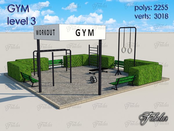 3d model gym level 3