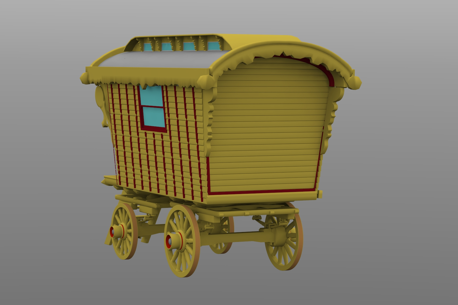 gypsy caravan 3d dxf