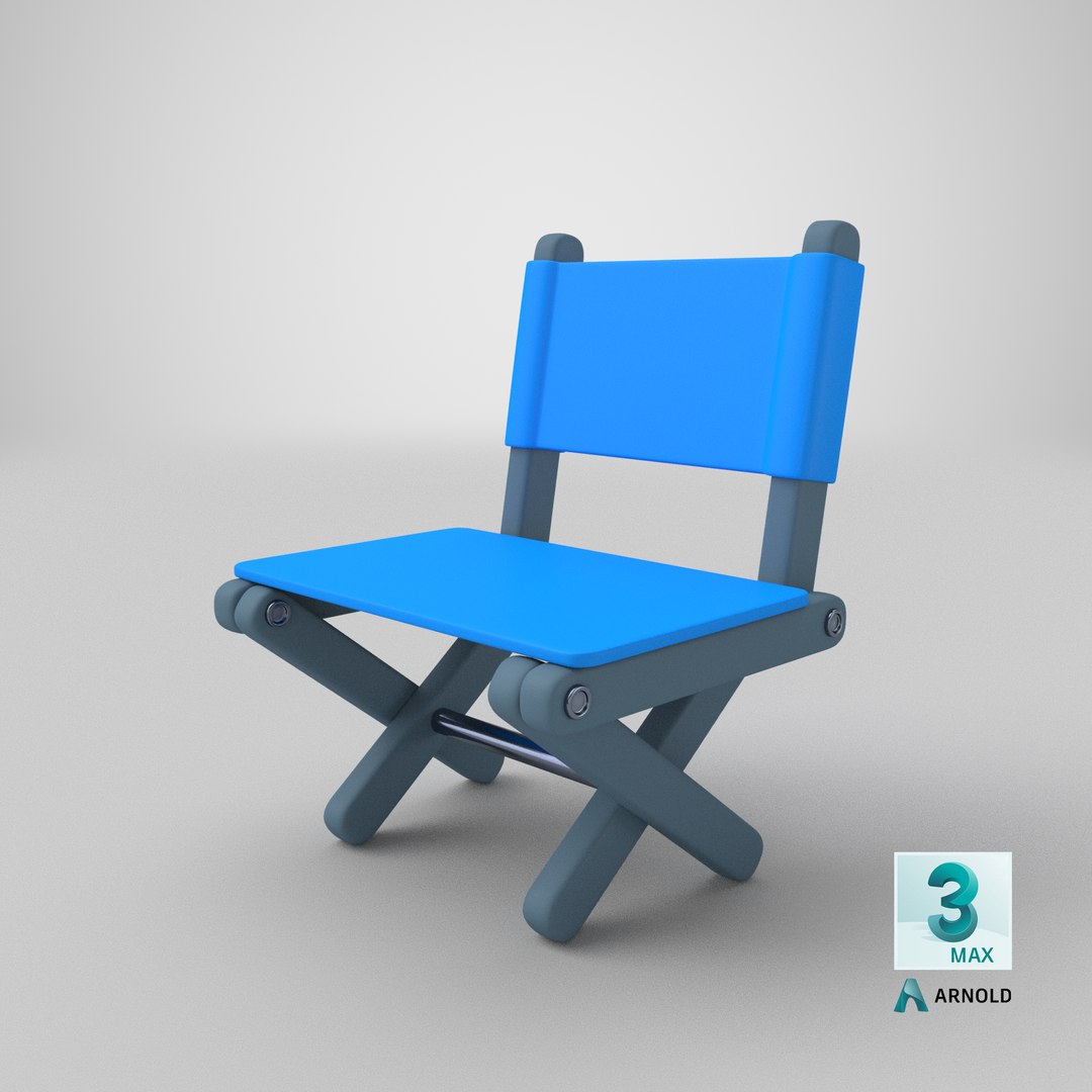 3D Folding Camping Chair Cartoon Style Model - TurboSquid 2101233