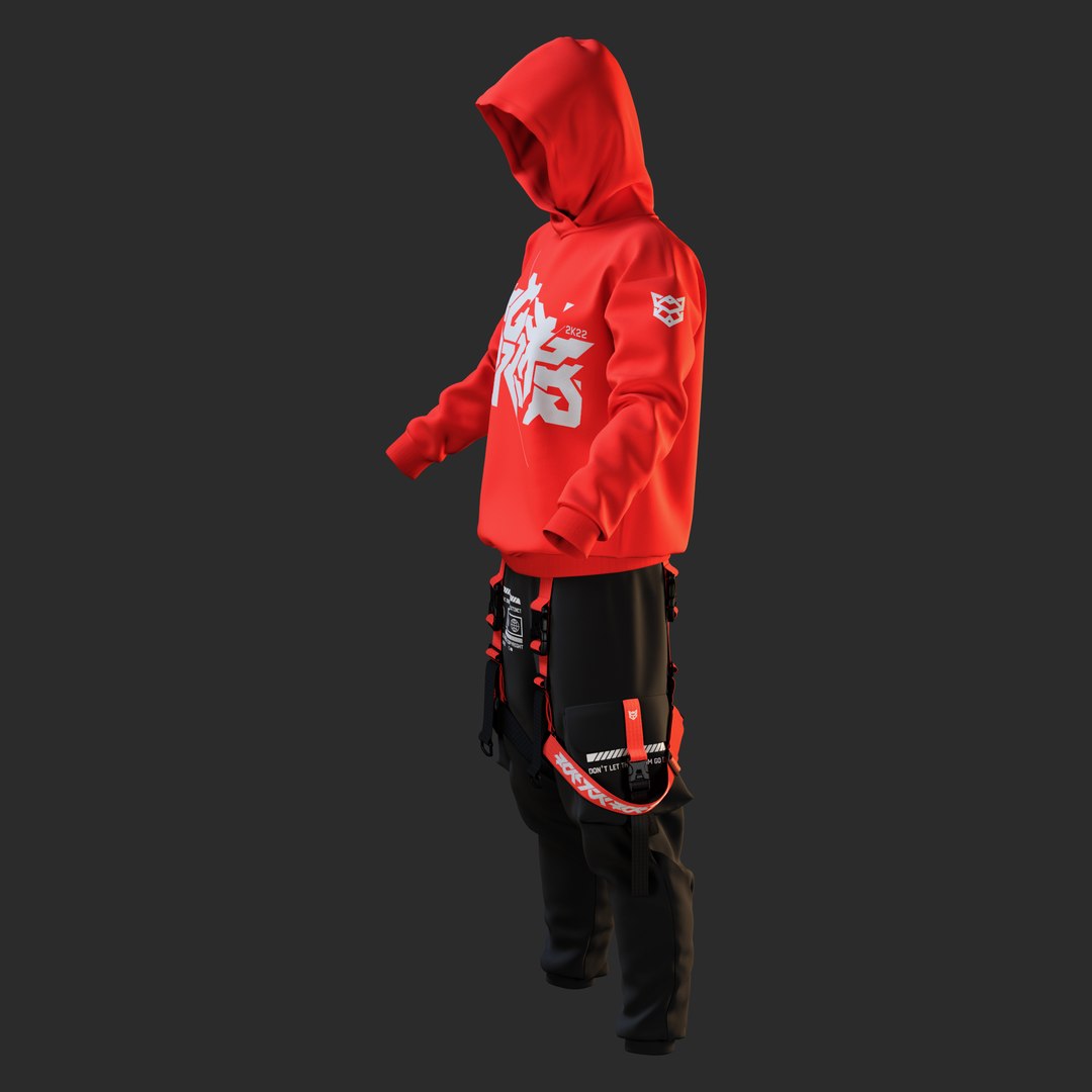 3D tech wear outfit male model - TurboSquid 1820681
