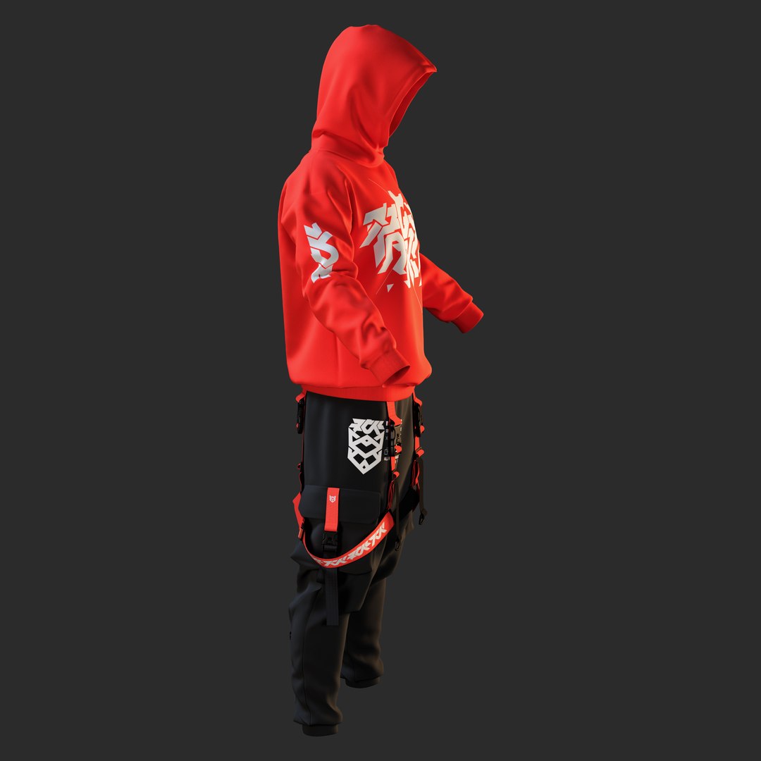 3D tech wear outfit male model - TurboSquid 1820681