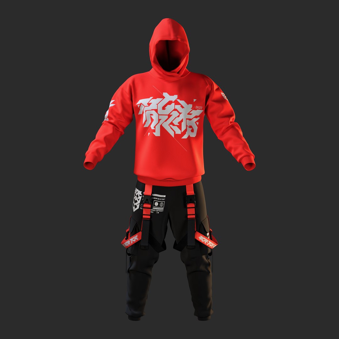 3D tech wear outfit male model - TurboSquid 1820681