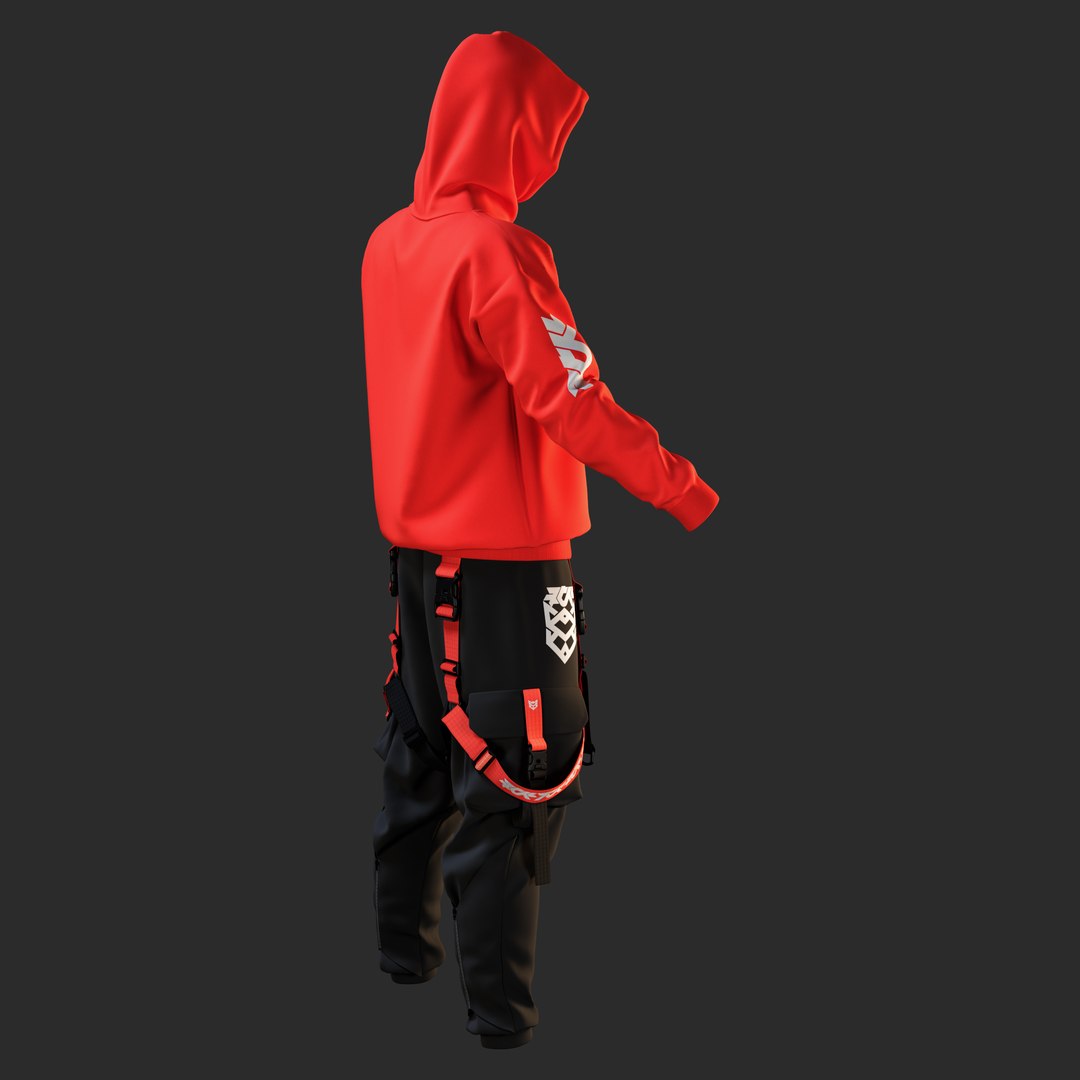 3D tech wear outfit male model - TurboSquid 1820681