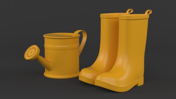 3D yellow boots buckles - TurboSquid 1384797